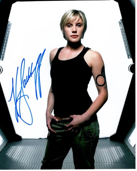 Katee Sackhoff Signed Autographed 8x10 Battlestar Galactica Starbuck ...