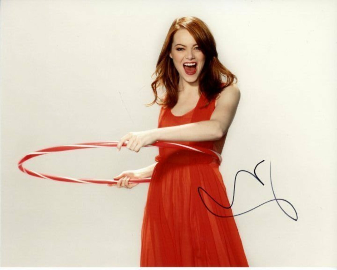 Emma Stone Signed Autographed 8x10 Hula Hoop Photo - Etsy