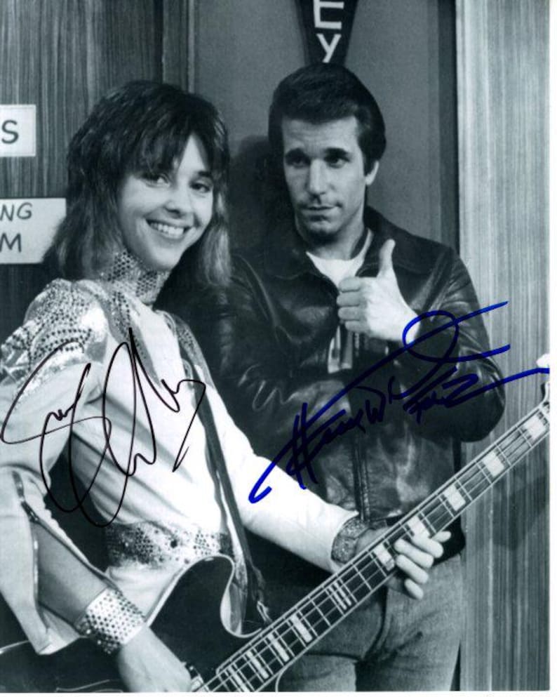 Henry Winkler and Suzi Quatro Signed Autographed 8x10 Happy Days Photo ...