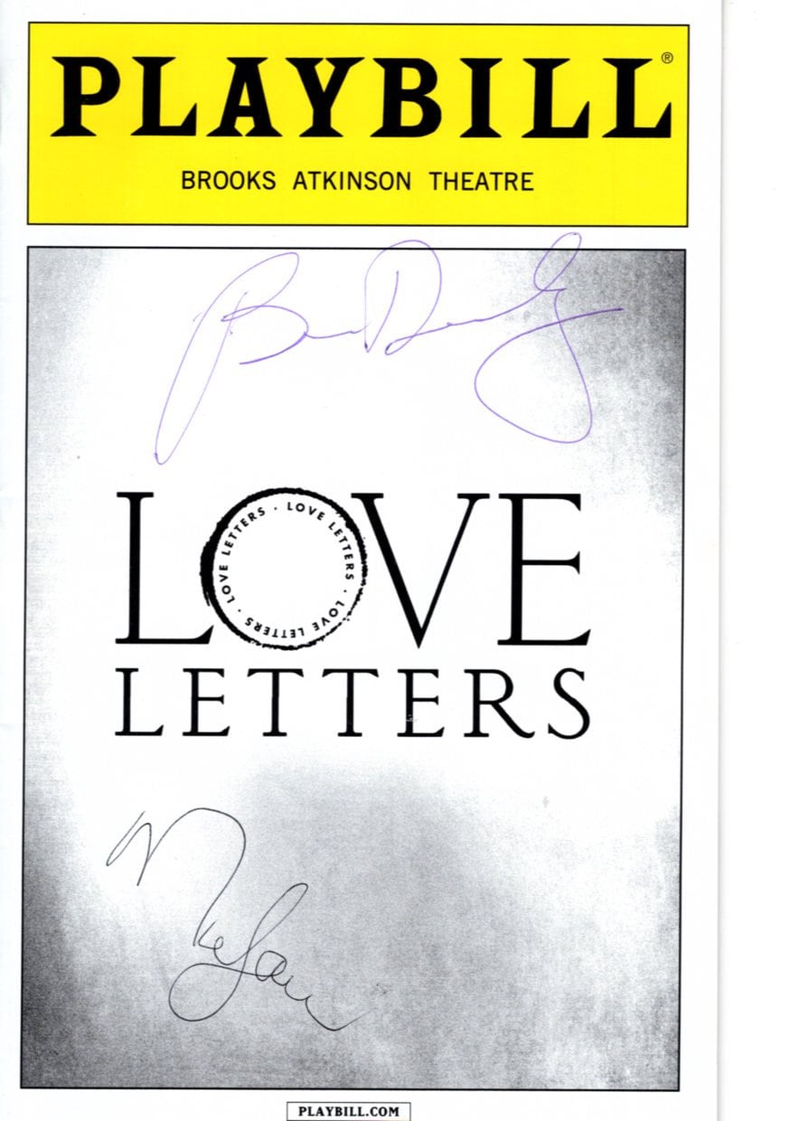 Brian Dennehy and Mia Farrow Signed Autographed Love Letters Playbill ...