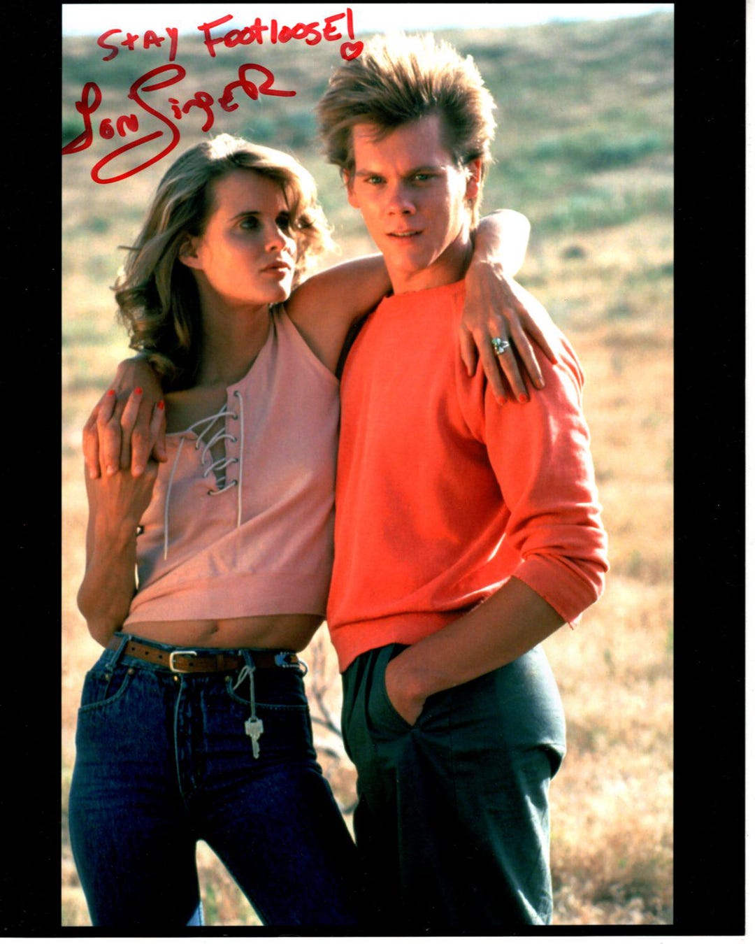 Lori Singer Signed Autographed 8x10 Footloose W/ Kevin Bacon Photo - Etsy