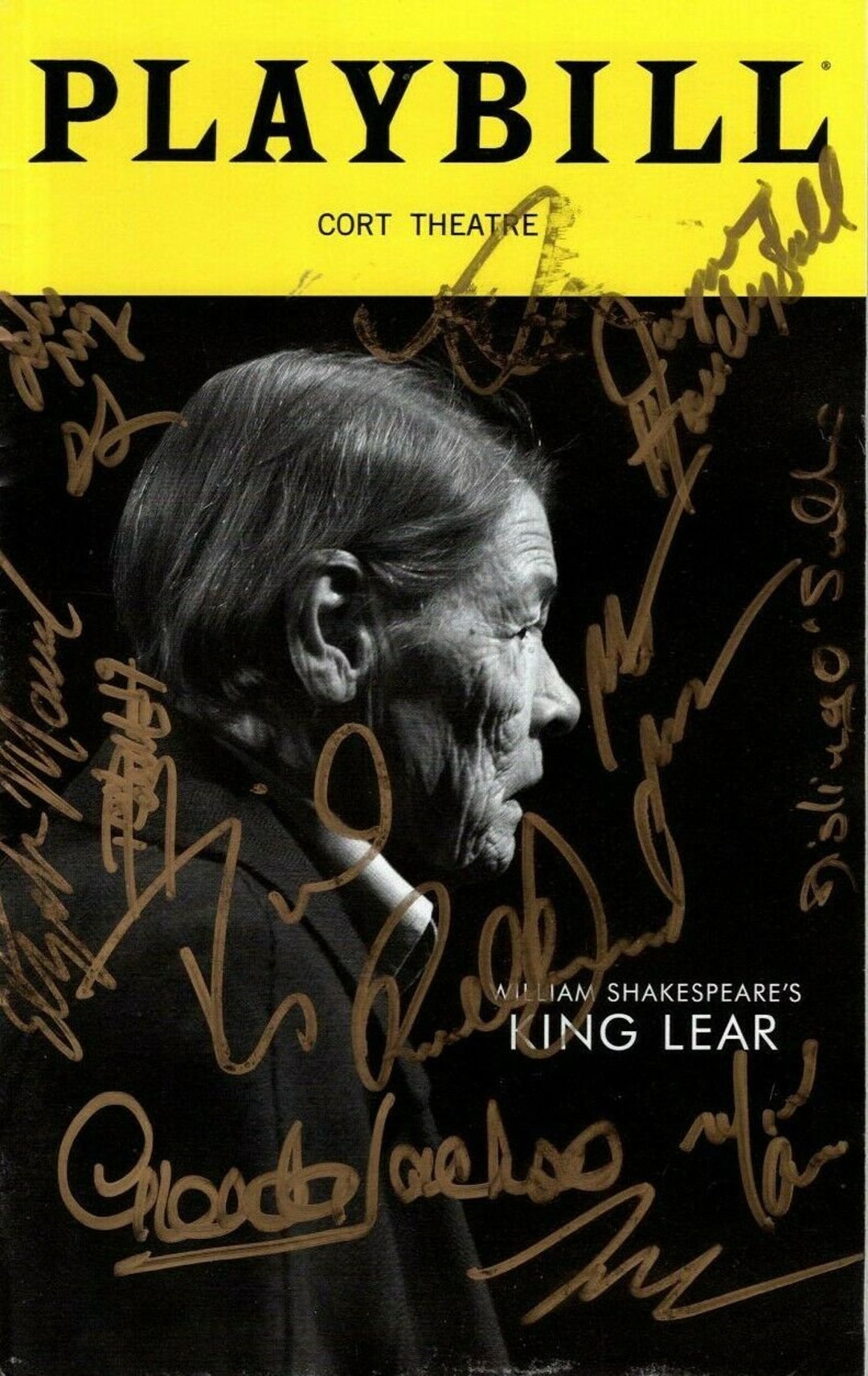 William Shakespeare's King Lear Signed Autographed Cast Playbill - Etsy