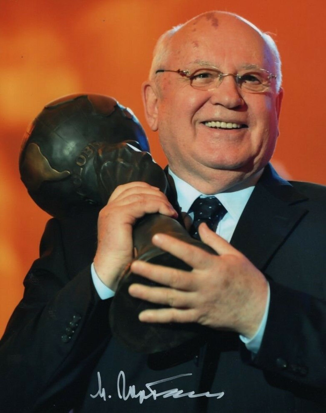 Mikhail Gorbachev Signed Autographed 8x10 Energy Globe Award Photo - Etsy