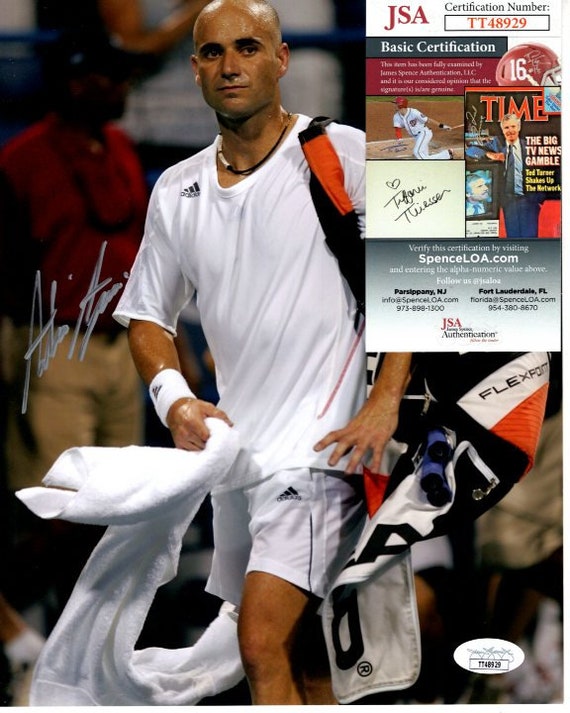 Andre Agassi Signed Tennis 8x10 Photo Beckett Bas - Etsy