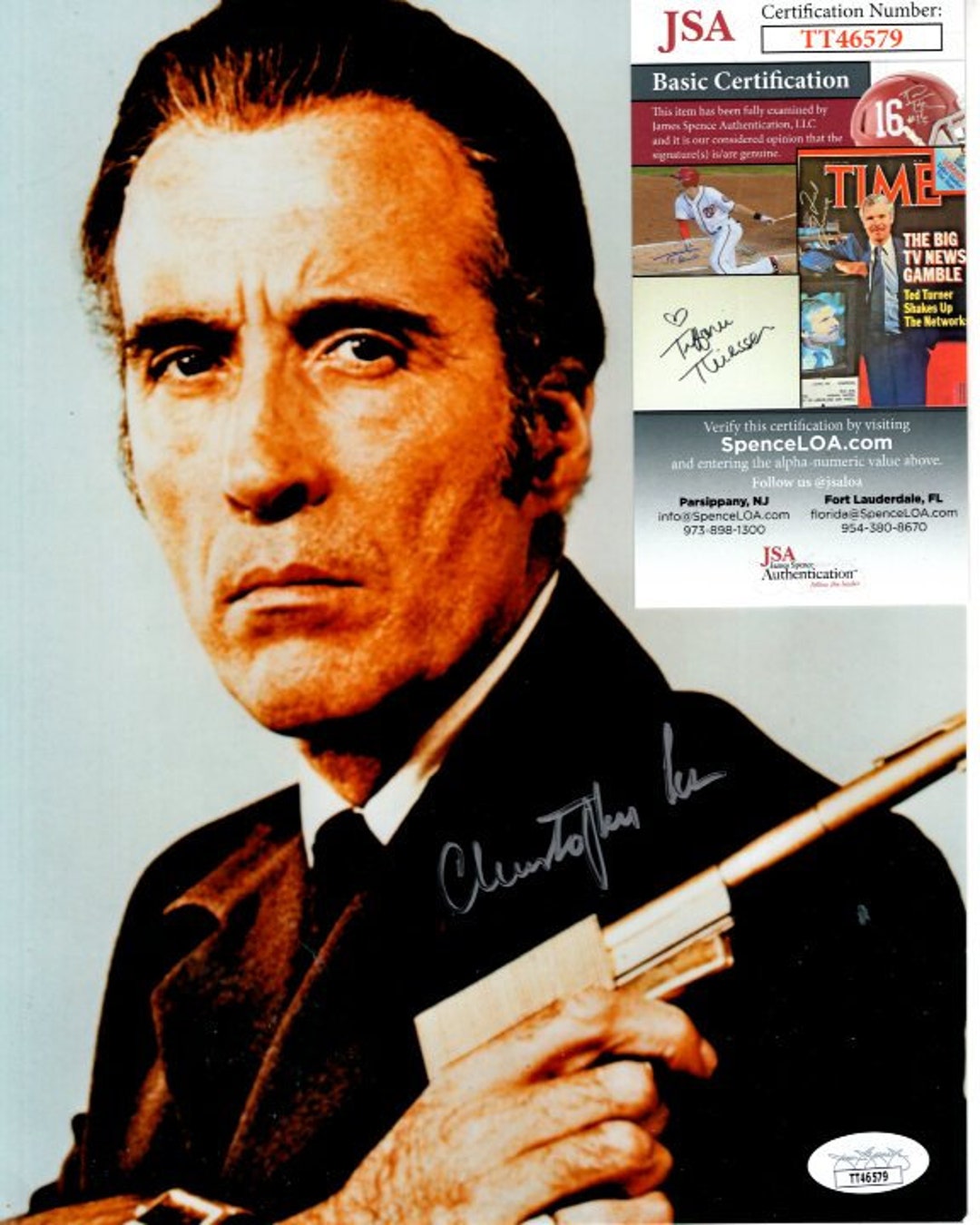 Christopher Lee Signed 8x10 James Bond 007 the Man With the Golden Gun ...