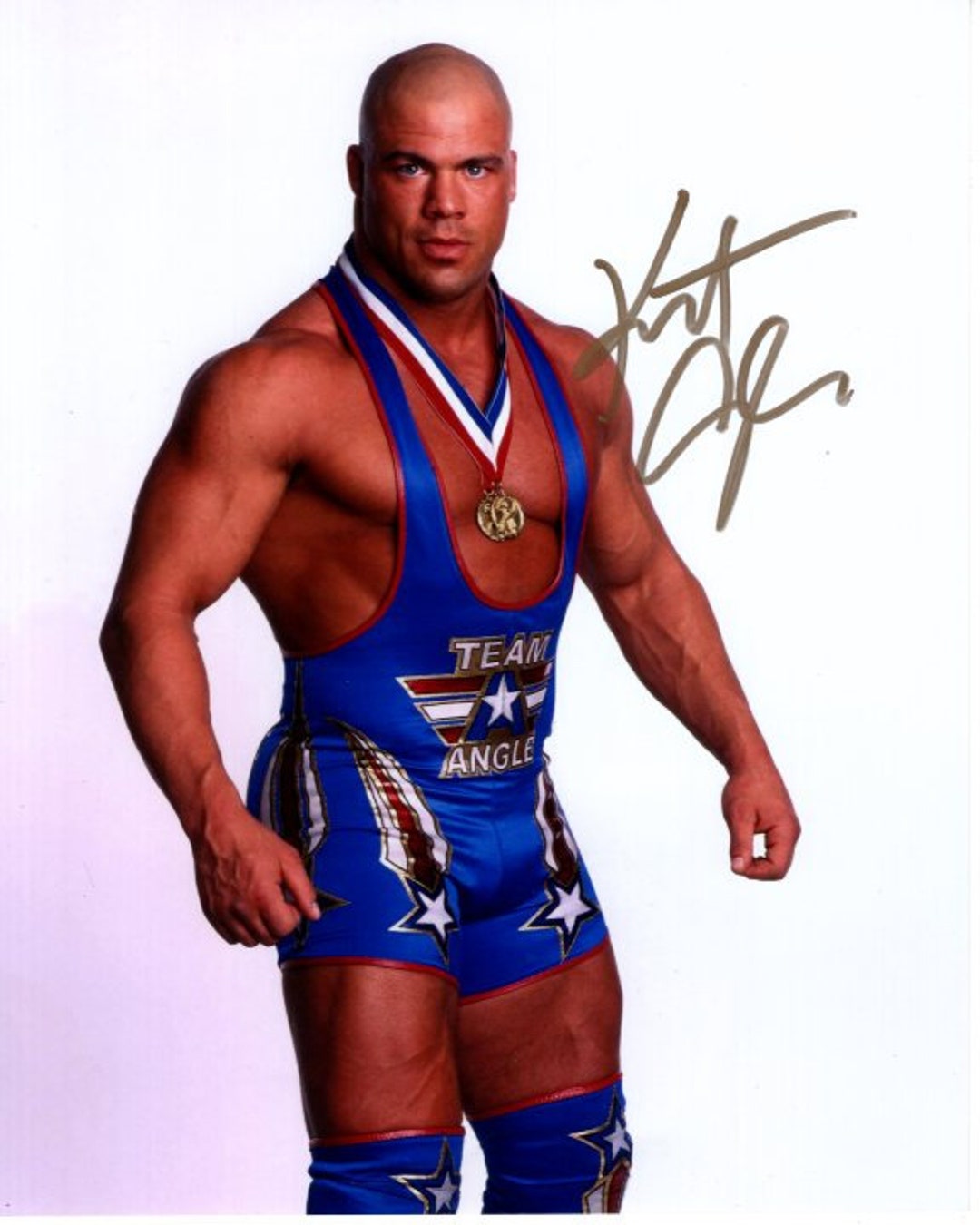 Kurt Angle Signed Autographed Wwe Wrestling 8x10 Photo - Etsy