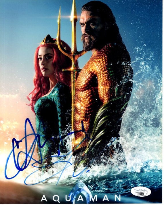Amber Heard and Jason Momoa Signed Autographed 8x10 Aquaman - Etsy