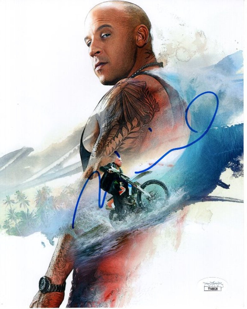 Vin Diesel Signed Autographed 8x10 Photo JSA - Etsy