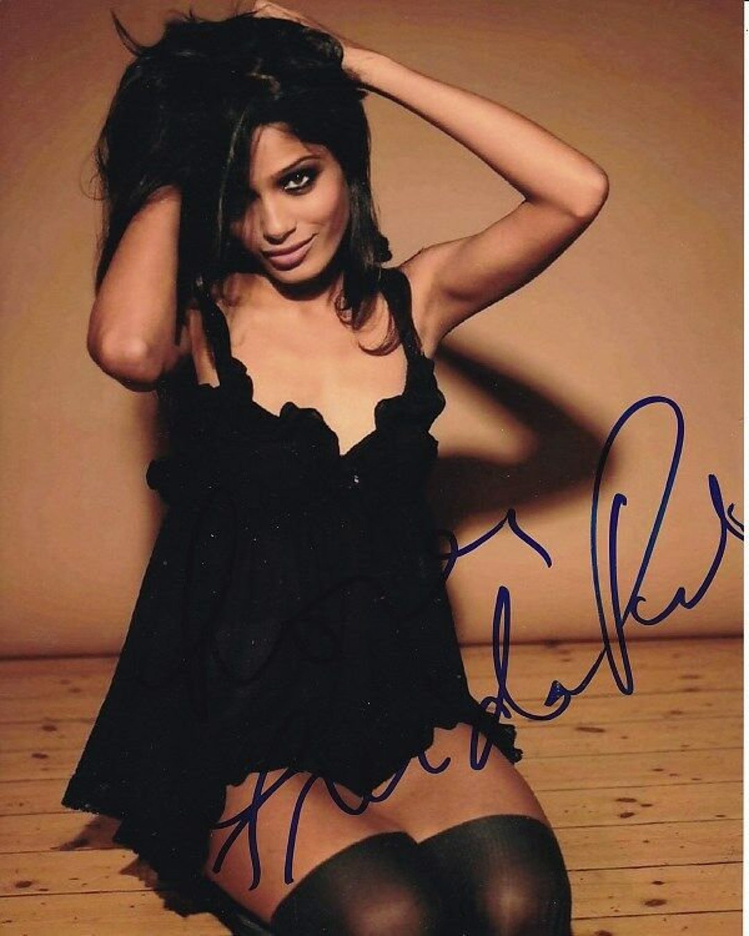 Freida Pinto Signed Autographed 8x10 Sexy Lingerie Photo - Etsy