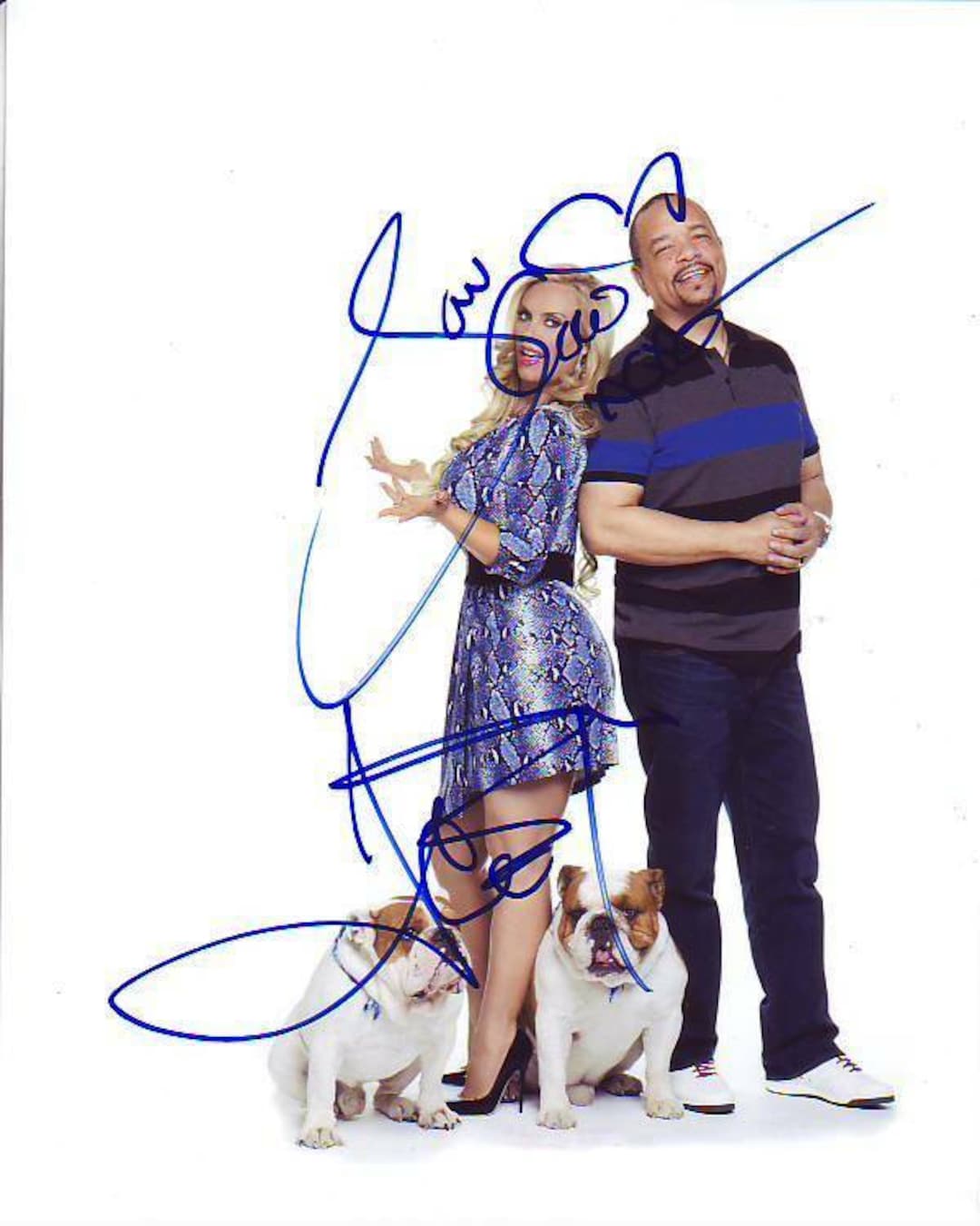 Ice T and Coco Austin Signed Autographed W/ Spartacus and Maximus 8x10 ...