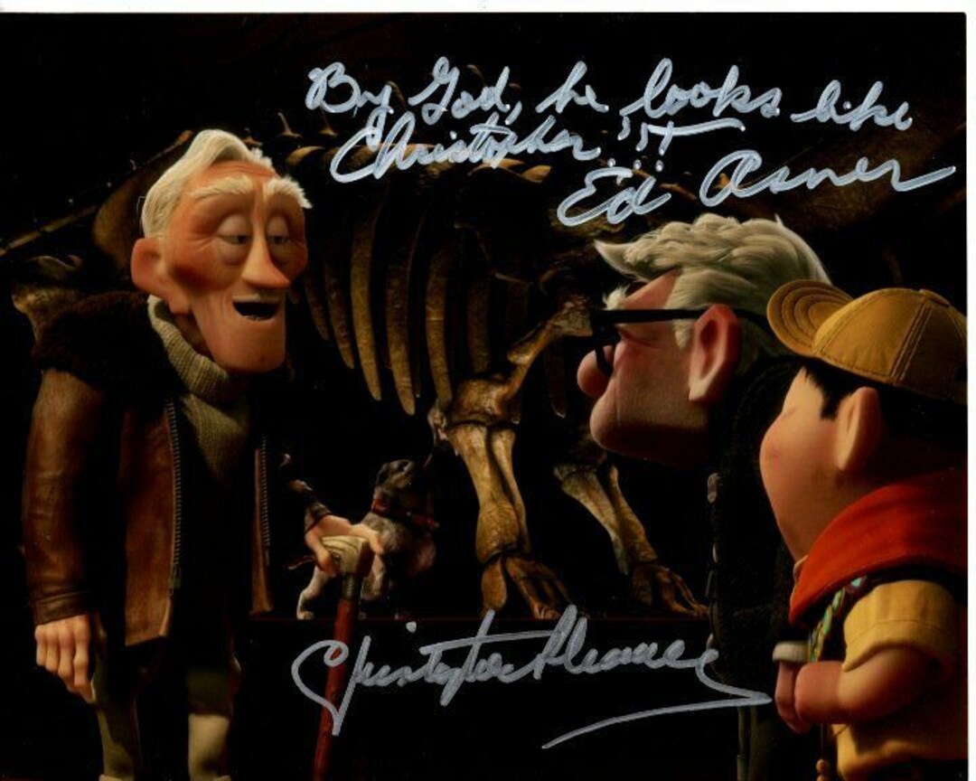 Ed Asner and Christopher Plummer Signed Autographed 8x10 Disney up ...