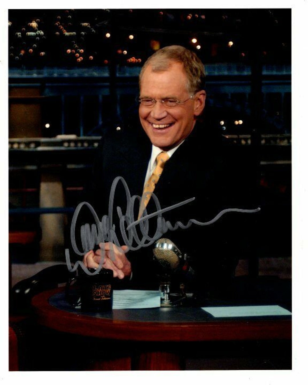 David Letterman Signed Autographed 8x10 Late Show Photo - Etsy