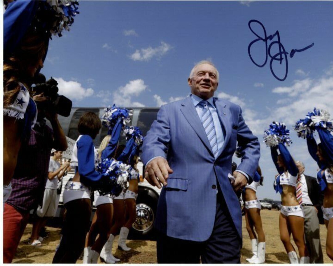 Jerry Jones Signed Autographed 8x10 Nfl Dallas Cowboys Cheerleaders ...