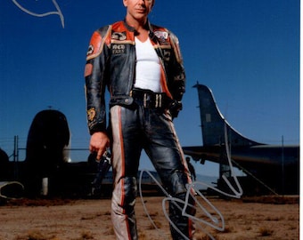 Mickey Rourke Signed Autographed Harley Davidson and the Marlboro Man ...