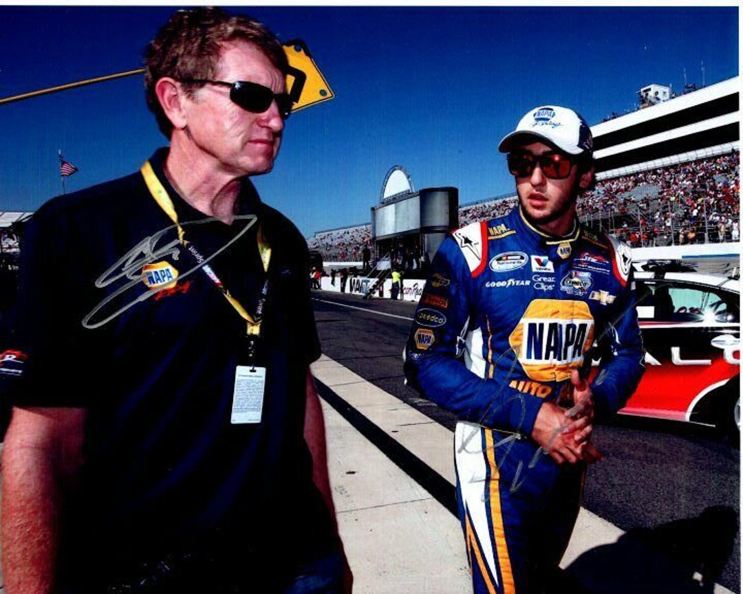 Bill and Chase Elliott Signed Autographed 8x10 Nascar Racing Race ...