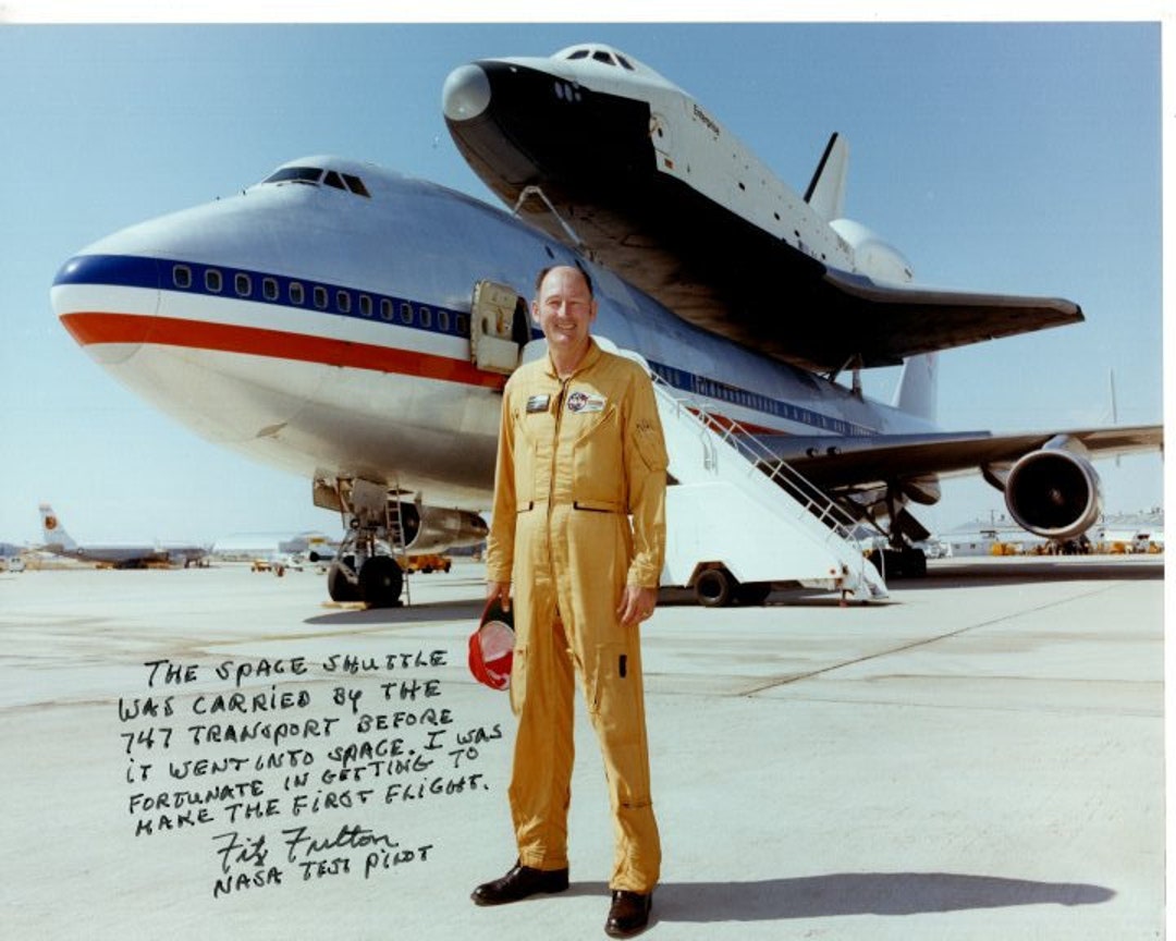 Fitz Fulton Signed Autographed 8x10 NASA Test Pilot Photo GREAT CONTENT ...