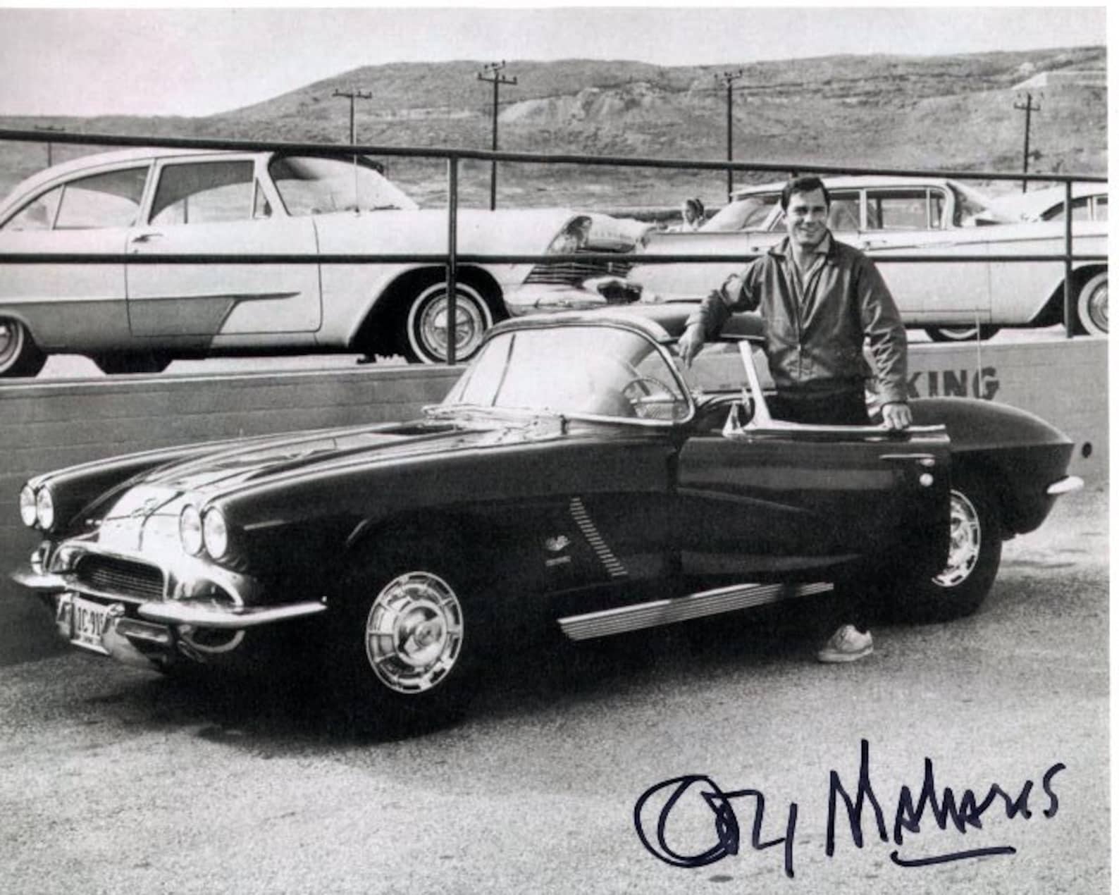 George Maharis Signed Autographed 8x10 Route 66 Buz Murdock Corvette ...
