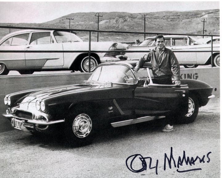 George Maharis Signed Autographed 8x10 Route 66 Buz Murdock Corvette ...
