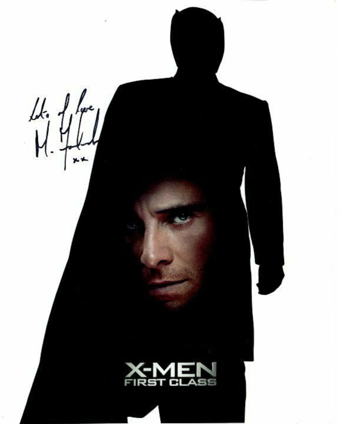 Michael Fassbender Signed 8x10 X-men First Class Erik Lensherr Photo ...