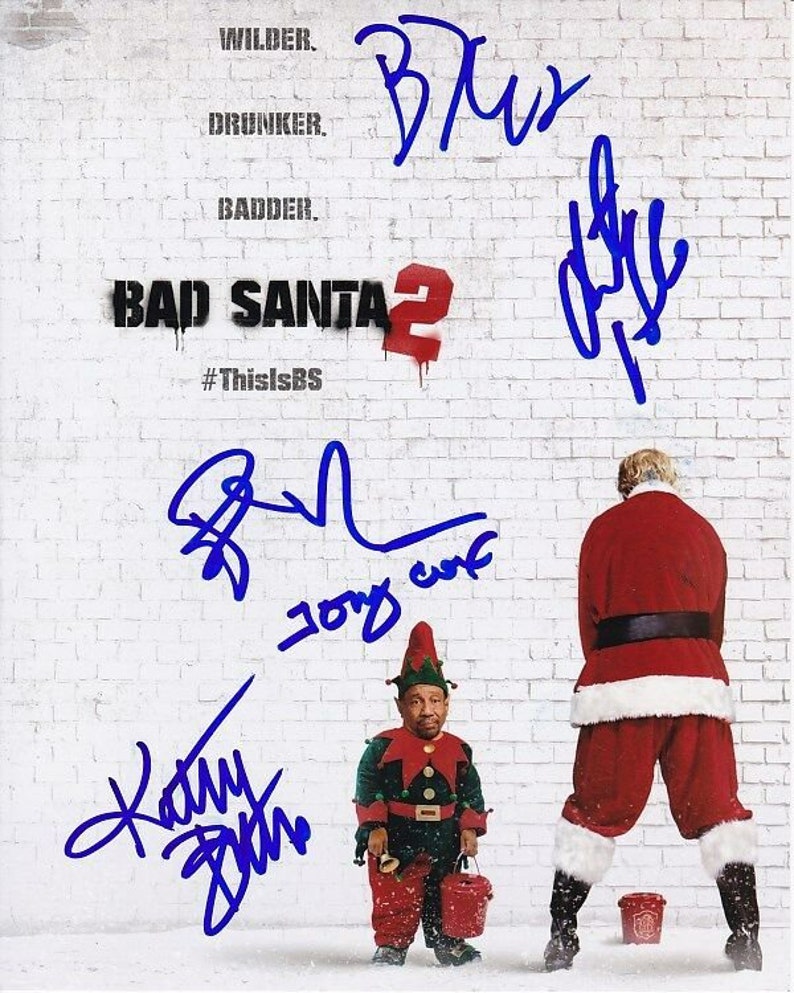 Bad Santa Signed Cast 8x10 Photo Billy Bob Thornton Kathy Bates + - Etsy
