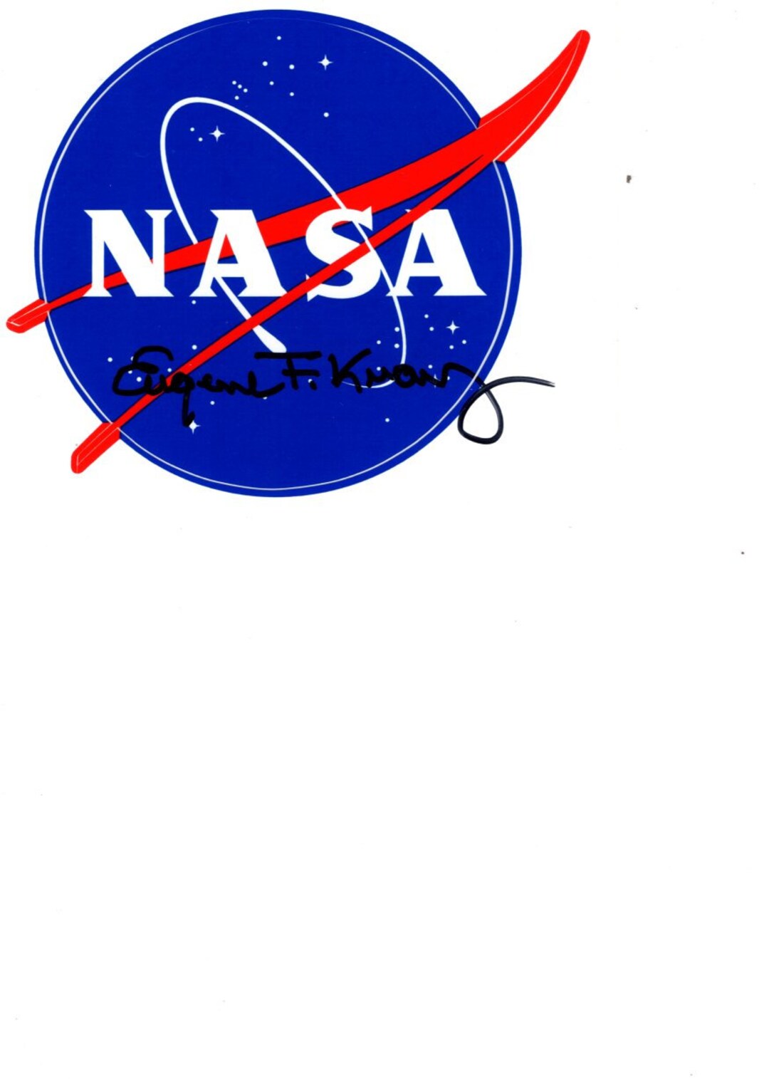 Eugene Kranz Signed Autographed 4.5x4 NASA Insignia "meatball" Sticker - Etsy