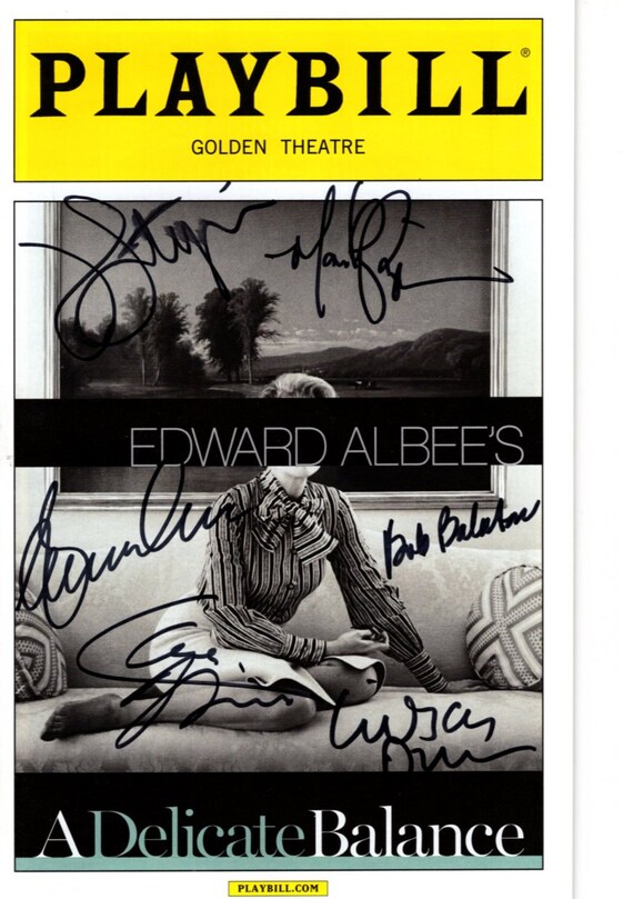 Edward Albee's A Delicate Balance Signed CAST Playbill | Etsy