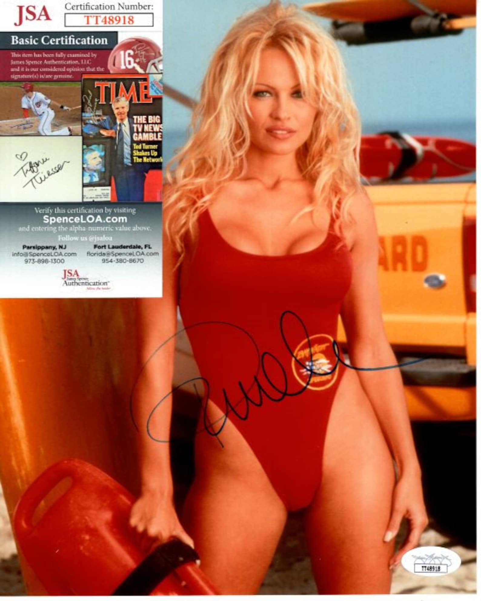Pamela Pam Anderson Signed Autographed 8x10 Baywatch C.j. Parker Photo JSA - Etsy