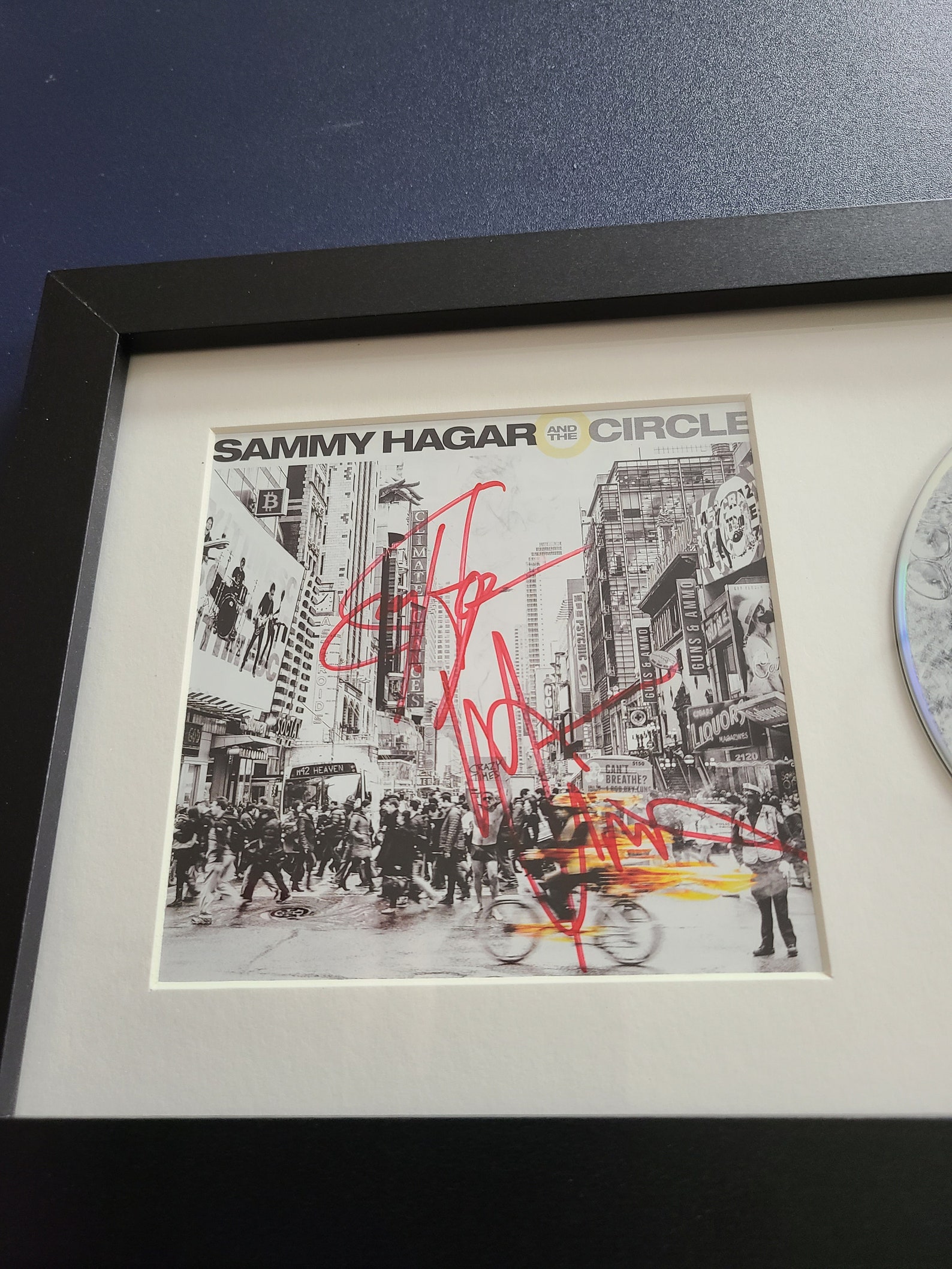 Sammy Hagar and Michael Anthony Signed Autographed Crazy Times Matted ...