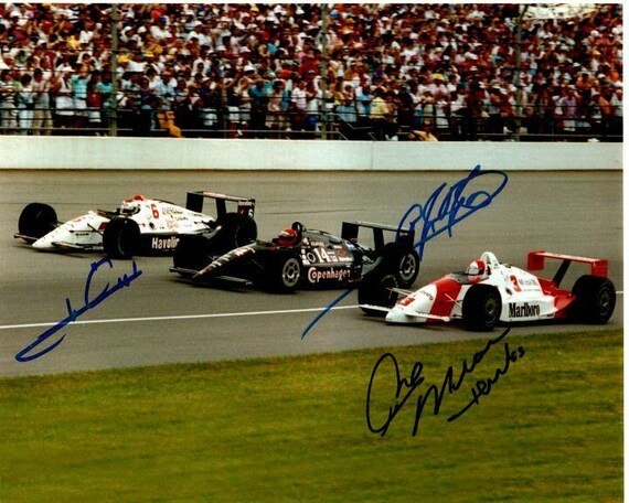 Mario Andretti A.j. Foyt and Rick Mears Signed Autographed | Etsy