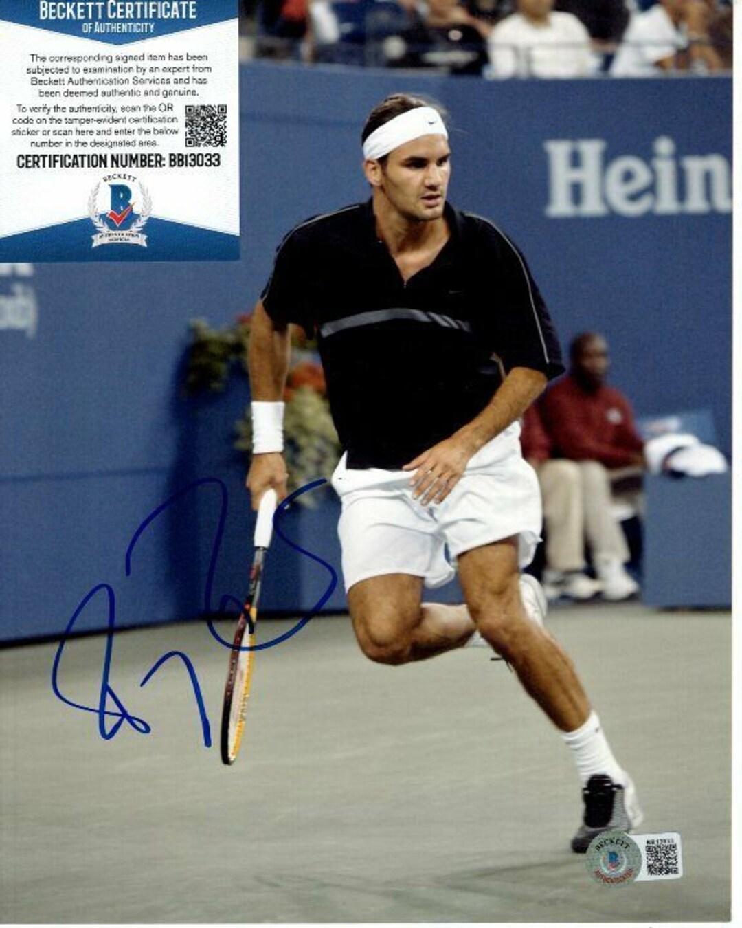Roger Federer Signed 8x10 Tennis Photo Beckett Bas - Etsy
