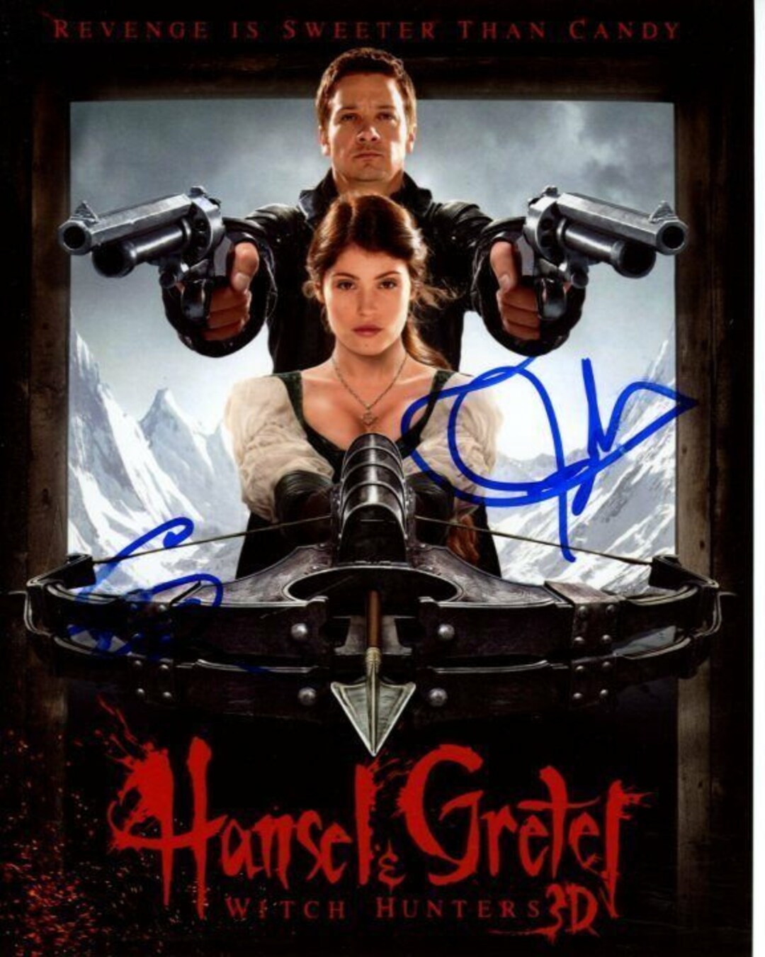 Gemma Arterton and Jeremy Renner Signed Autographed 8x10 Hansel and ...