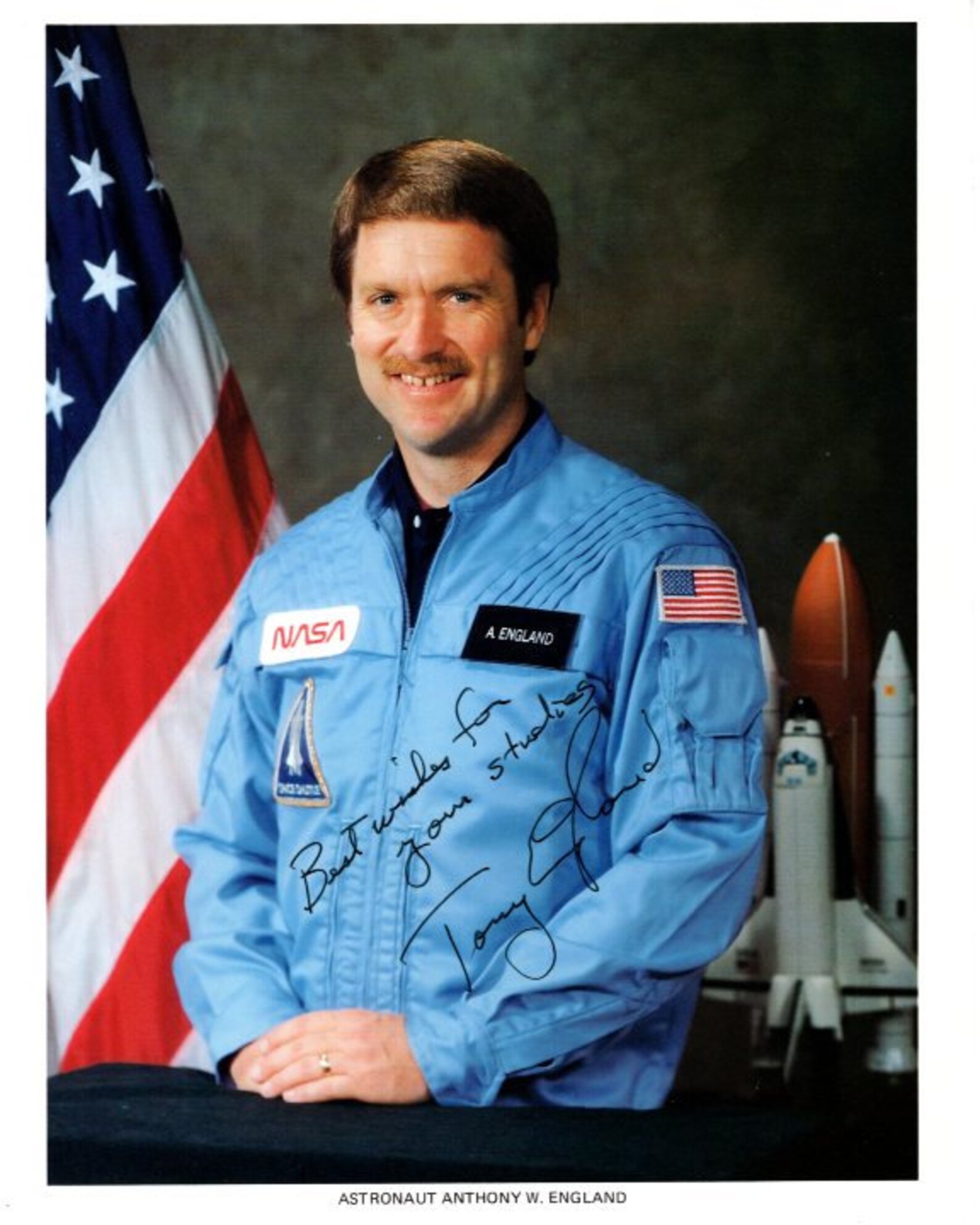 Anthony W. England Signed Autographed 8x10 NASA Astronaut Litho Photo ...
