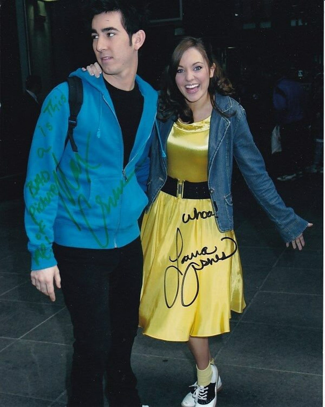 Max Crumm & Laura Osnes Signed Autographed 8x10 Original Grease Photo ...