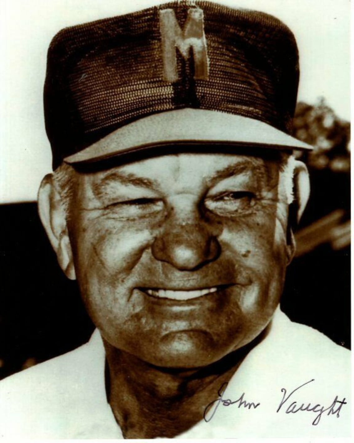 Johnny John Vaught Signed 8x10 University of Mississippi Ole Miss ...