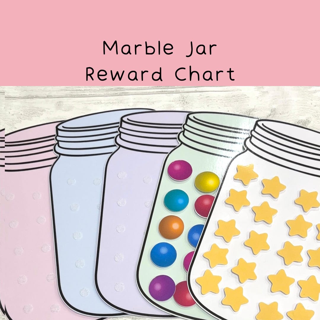 Marble Jar Reward Chart, Children's Star Charts, Potty Toilet Training ...