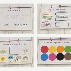 3-4 Years Children's Busy Book, Learning File, Personalised Activity ...