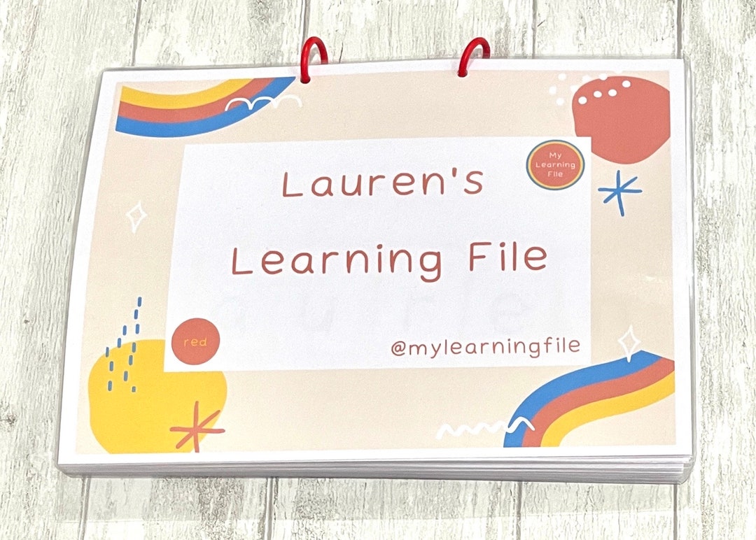 3-4 Years Children's Learning File Personalised Busy - Etsy UK