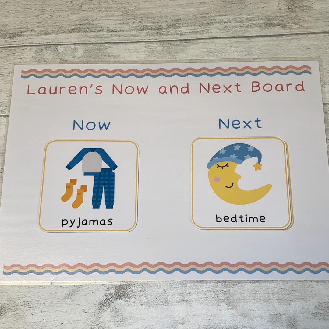 Childrens Now and Next Board, Childs Personalised Planner Chart, Daily ...