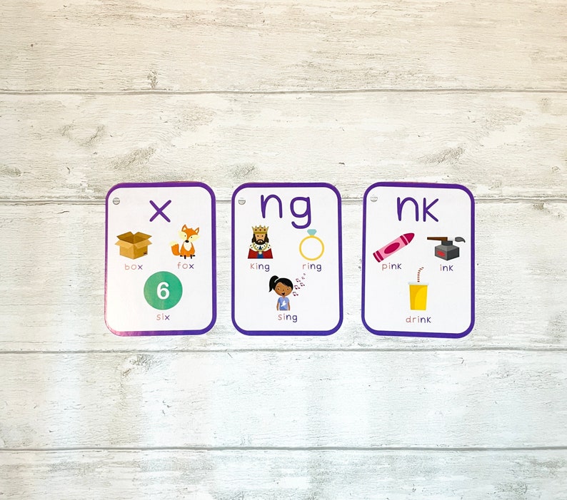 Phonics Flashcards, Children Phonics Learning, Set 1 Set 2 Set 3, Phase ...