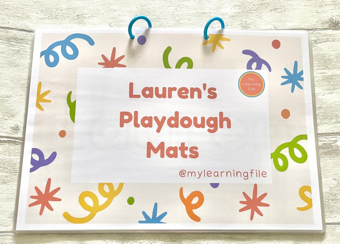Playdough Mats Children's Busy Book, Personalised Learning File ...