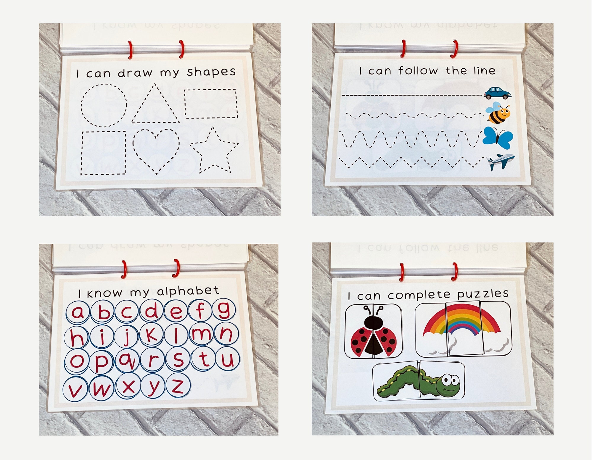 3-4 Years Children's Learning File Personalised Busy - Etsy UK