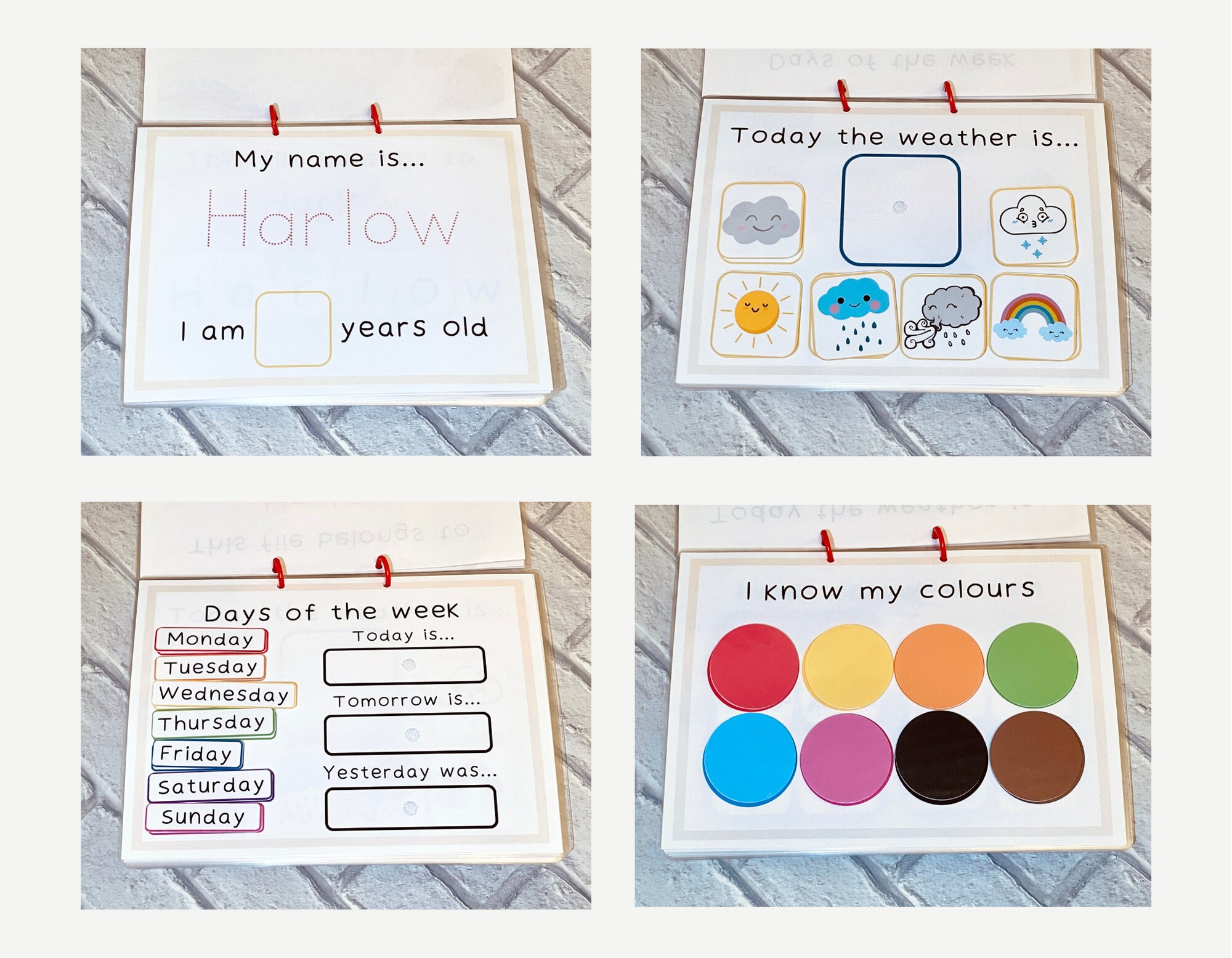 3-4 Years Children's Learning File Personalised Busy - Etsy UK