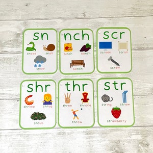 Phase 4 Phonics Flashcards, Children Phonics Learning, Set 1 Reading ...