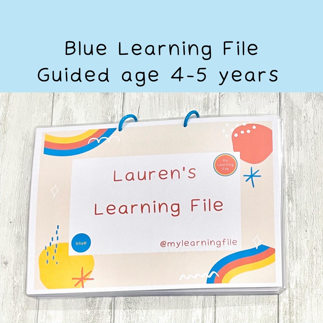 4-5 Years Children's Busy Book, Learning File, Personalised Activity ...