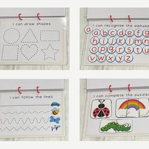 3-4 Years Children's Busy Book, Learning File, Personalised Activity ...