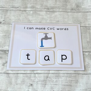 Phonics CVC Word Mat, Children's Phonic Words, Blending Spelling ...