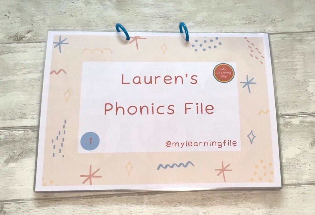 Phonics Set 1 Children's Busy Book, Personalised Learning File ...