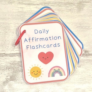 Daily Affirmation Flashcards, Children's Affirmations, Positve Well ...