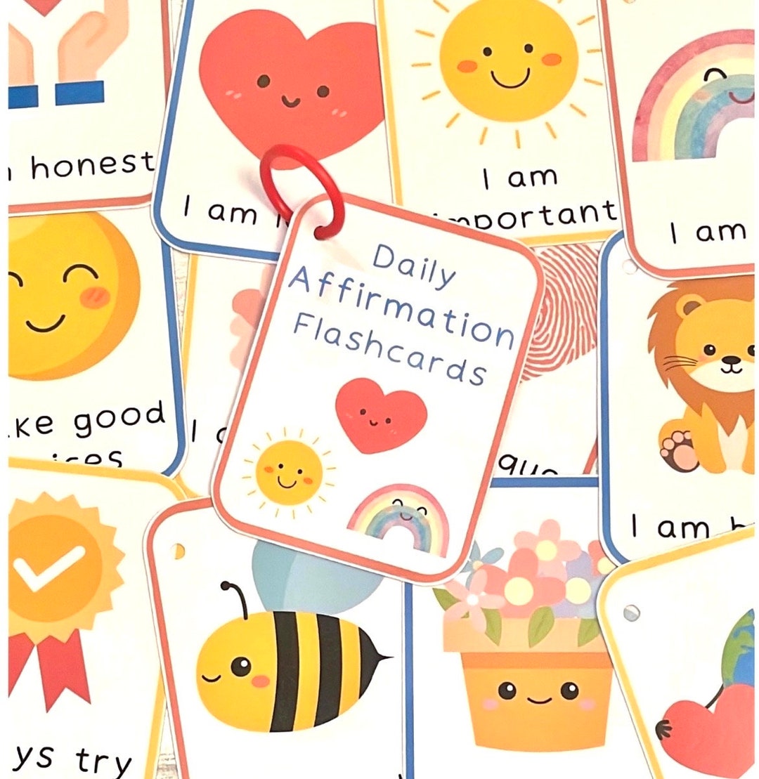 Daily Affirmation Flashcards, Children's Affirmations, Positve Well ...