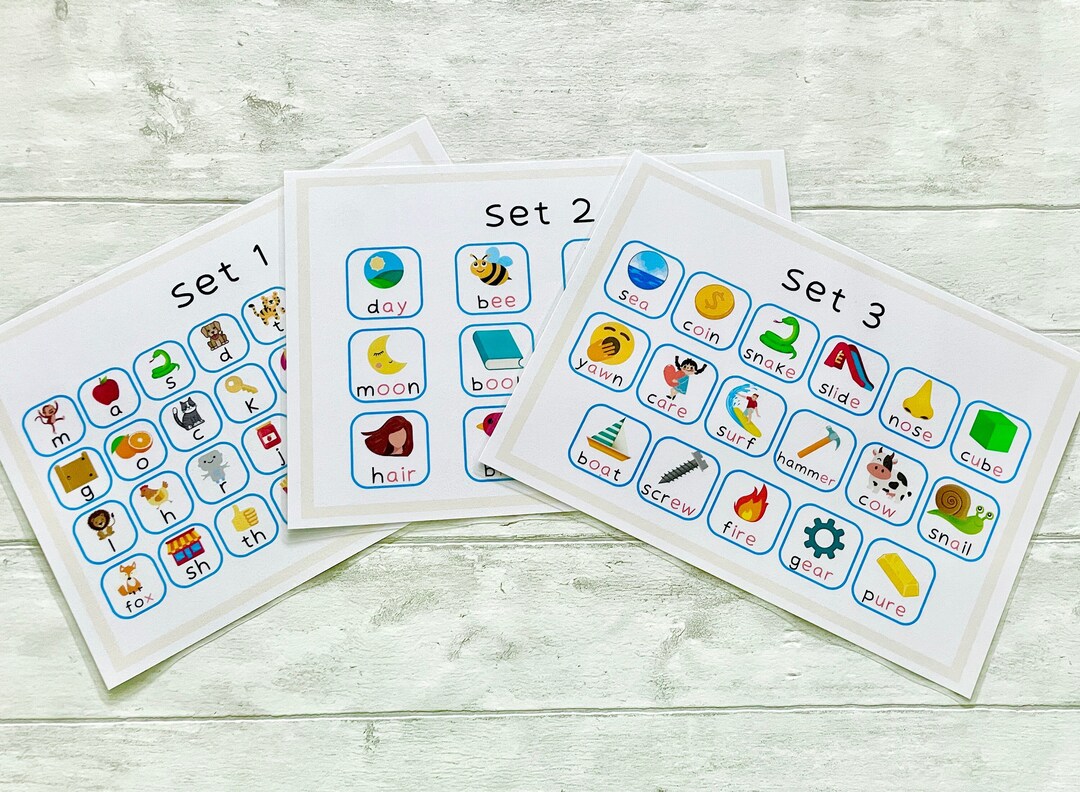 Phonics Mat, Set 1 2 3, Childrens Learning to Read and Write, Reading ...